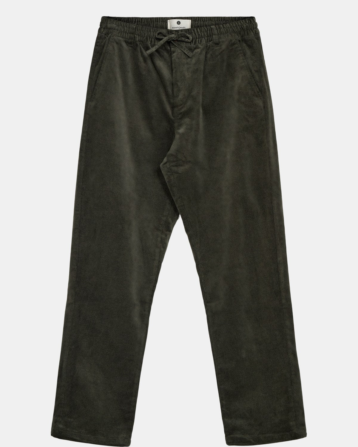 AKJAN ELASTIC CORD PANTS - Forest night