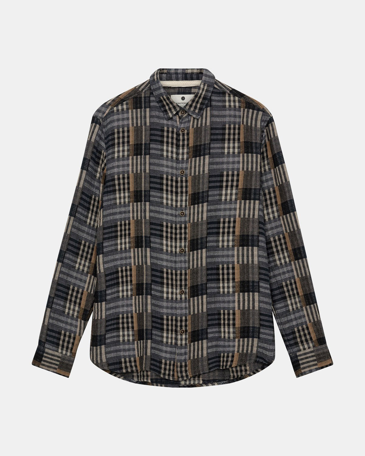 AKLEIF PATCWORK SHIRT - Sky Captain