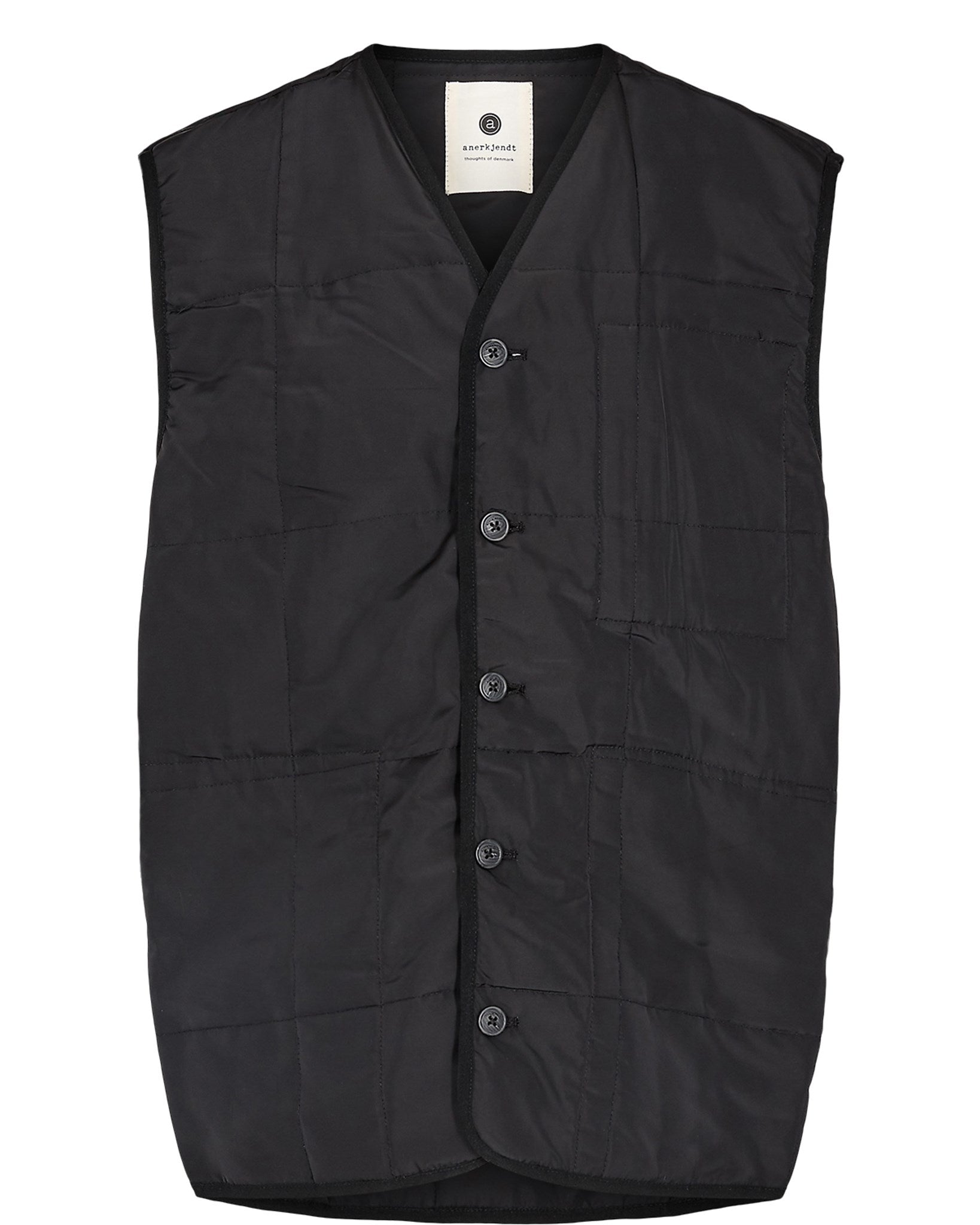 AKRASMUS QUILTED VEST - Caviar