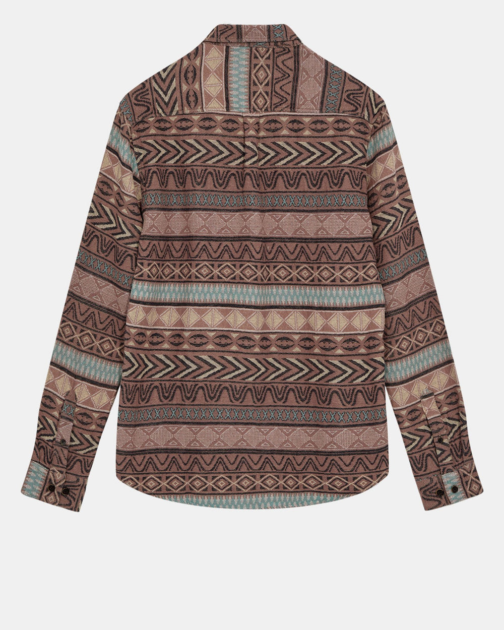 AKLEIF L/S JACQUARD SHIRT - Cognac